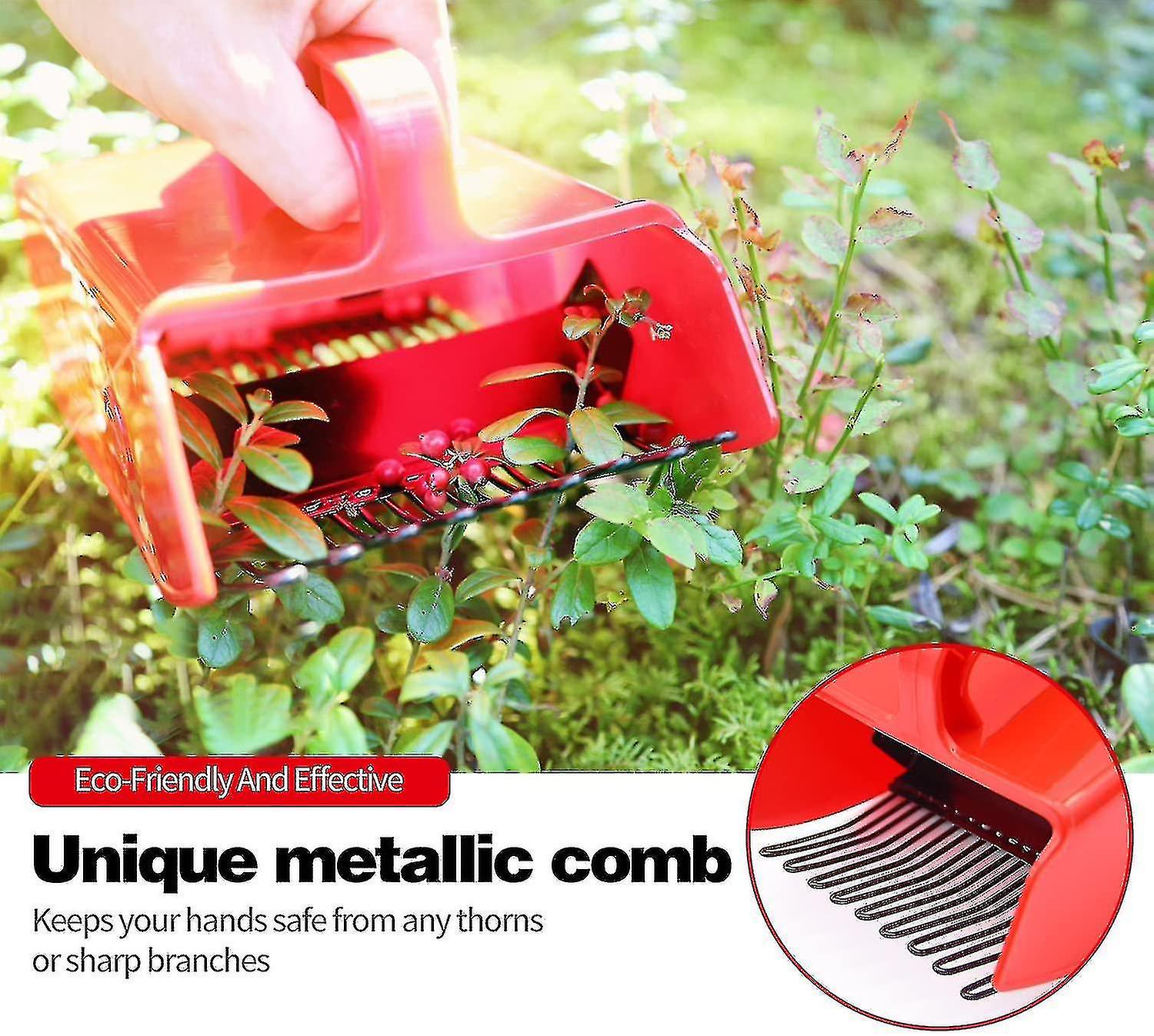 Berry Picker With Metallic Comb And Ergonomic Handle, For Easier Berry ...