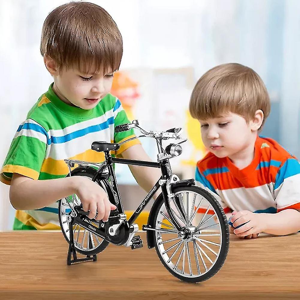 Retro Bike Model Ornament Miniature Collection Decorative Die-cast Toy ...