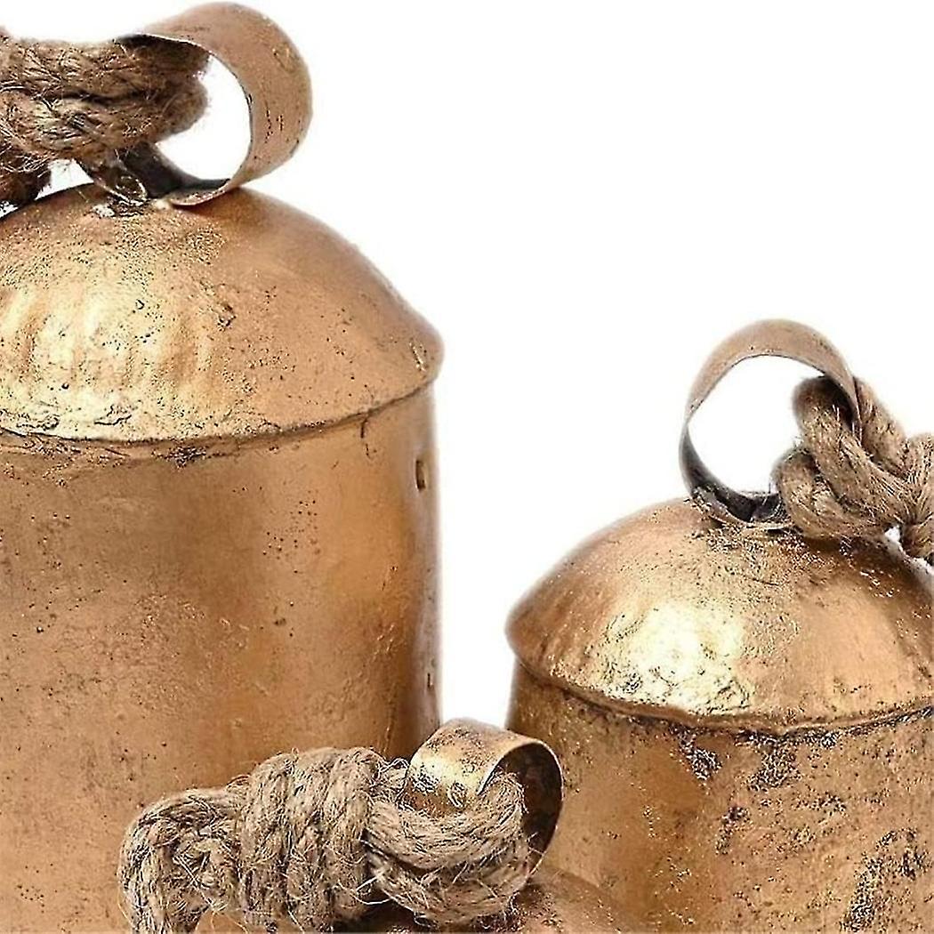 Cast Iron Hanging Cow Bells Set Of 3 Hanging Harmony Bells Garden ...