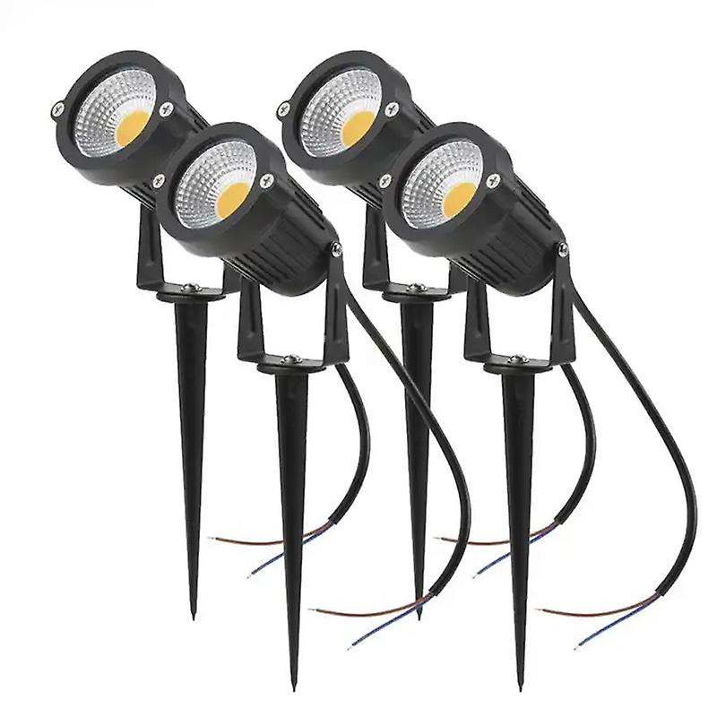 Set of 4 Cob LED Spotlights 5W 220V Adjustable Garden Spotlights with ...