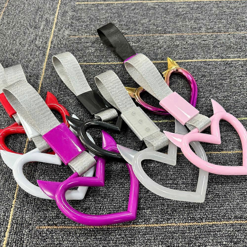 Car Tow Strap Tsurikawa JDM Ring Bus Train Hook Strap Cute Devil Shape ...