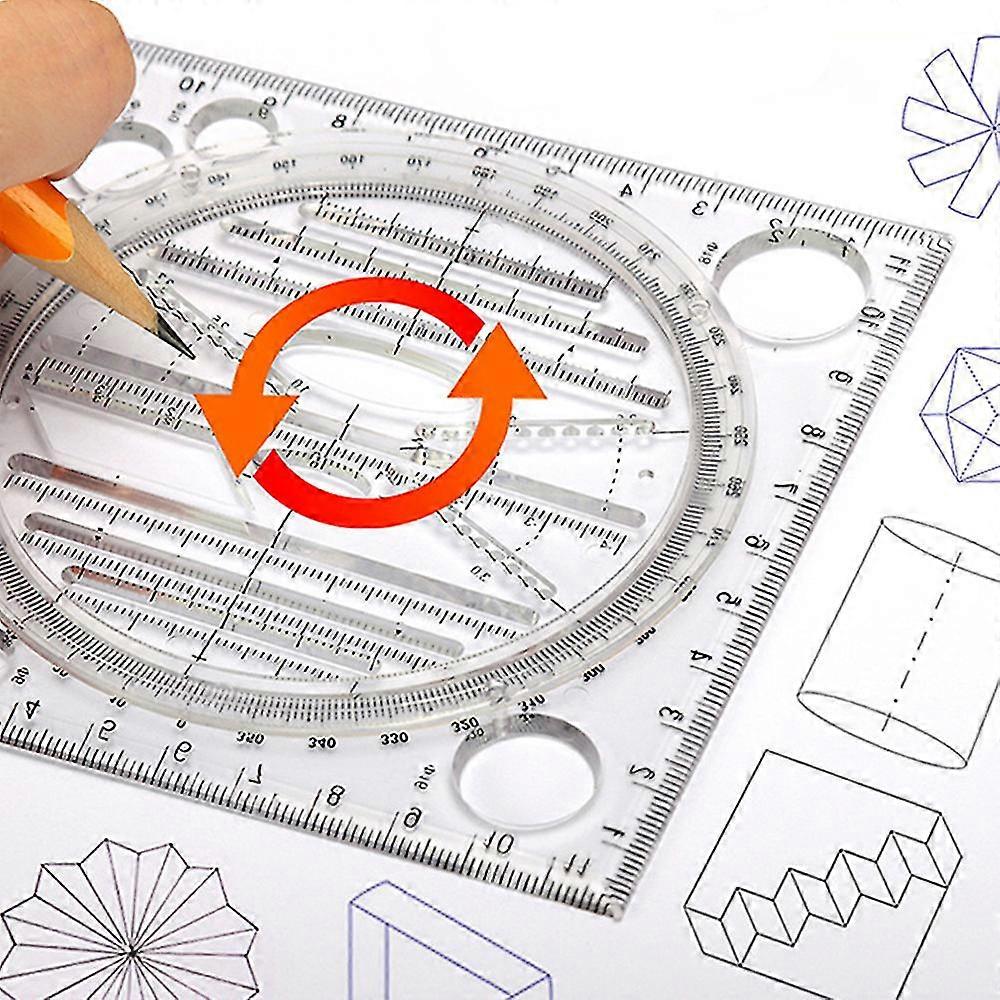 Multifunctional Drawing Ruler Study | Fruugo UK