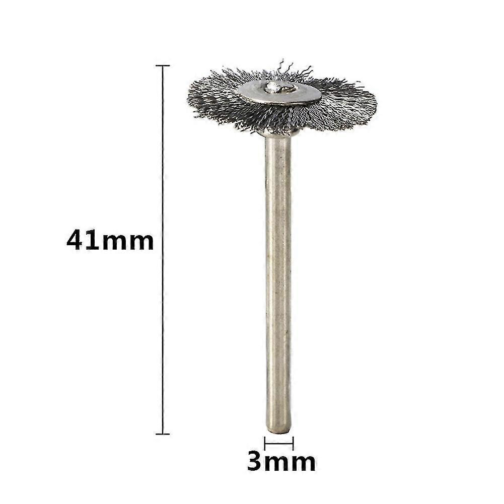 40 Pieces Mini Wire Brush Cup Steel Wire Brush Set (3mm) For Tool ...