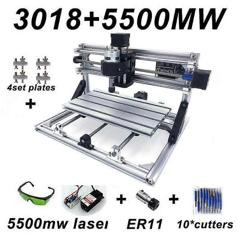 Upgraded mini cnc3018 engraving machine wood router pcb milling machine ...
