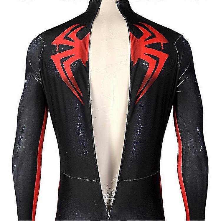 Kids Aldult Spider Man Miles Morales Cosplay Costume Party Jumpsuit ...