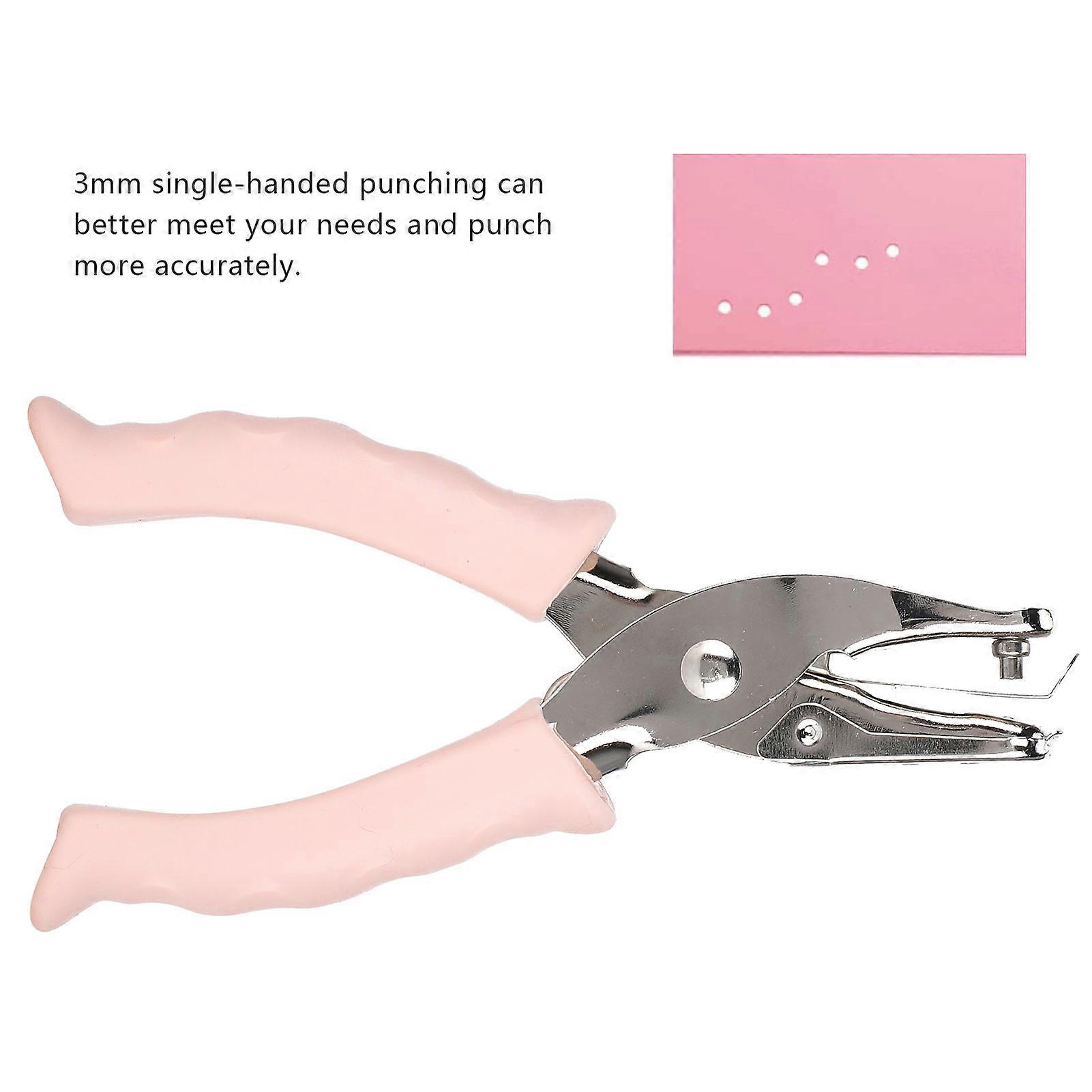 3Pcs Manual Hole Puncher 3mm Single Opening Handheld Ticket Paper ...