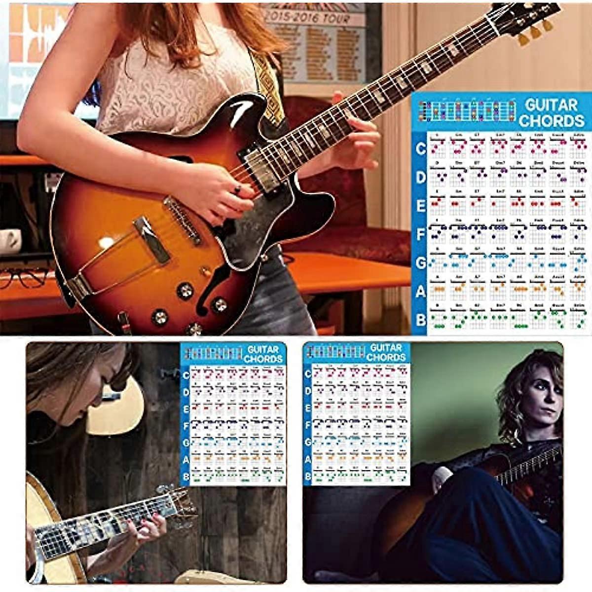 Guitar Chord Chart Poster For Beginners Chord Practice Chart For ...