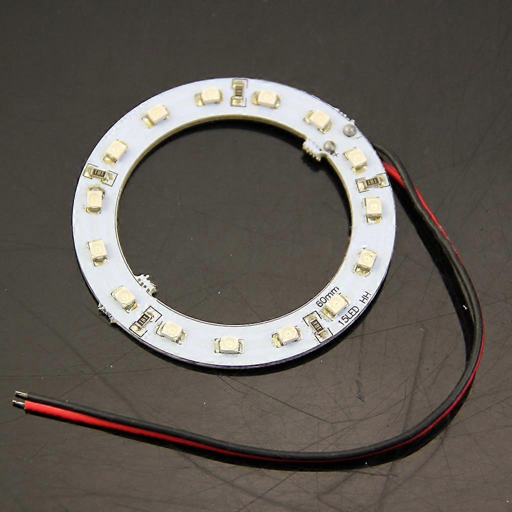 2x 12V 60MM 15 LED 3528 chip SMD Car Angel Eyes Bright Red Ring Light ...