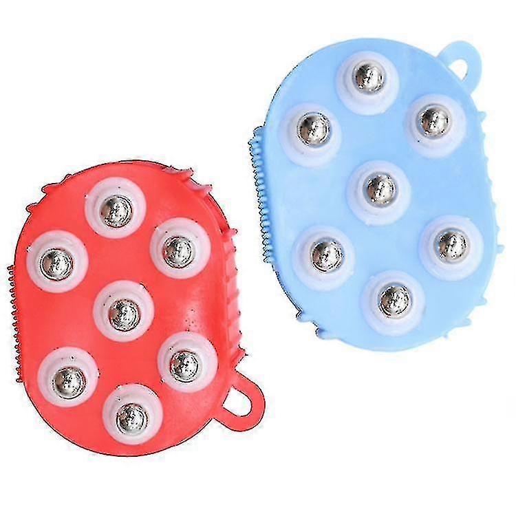 Pt Massager Palm Shaped Hand Massage Manual 360 Degree Roller Metal 0815