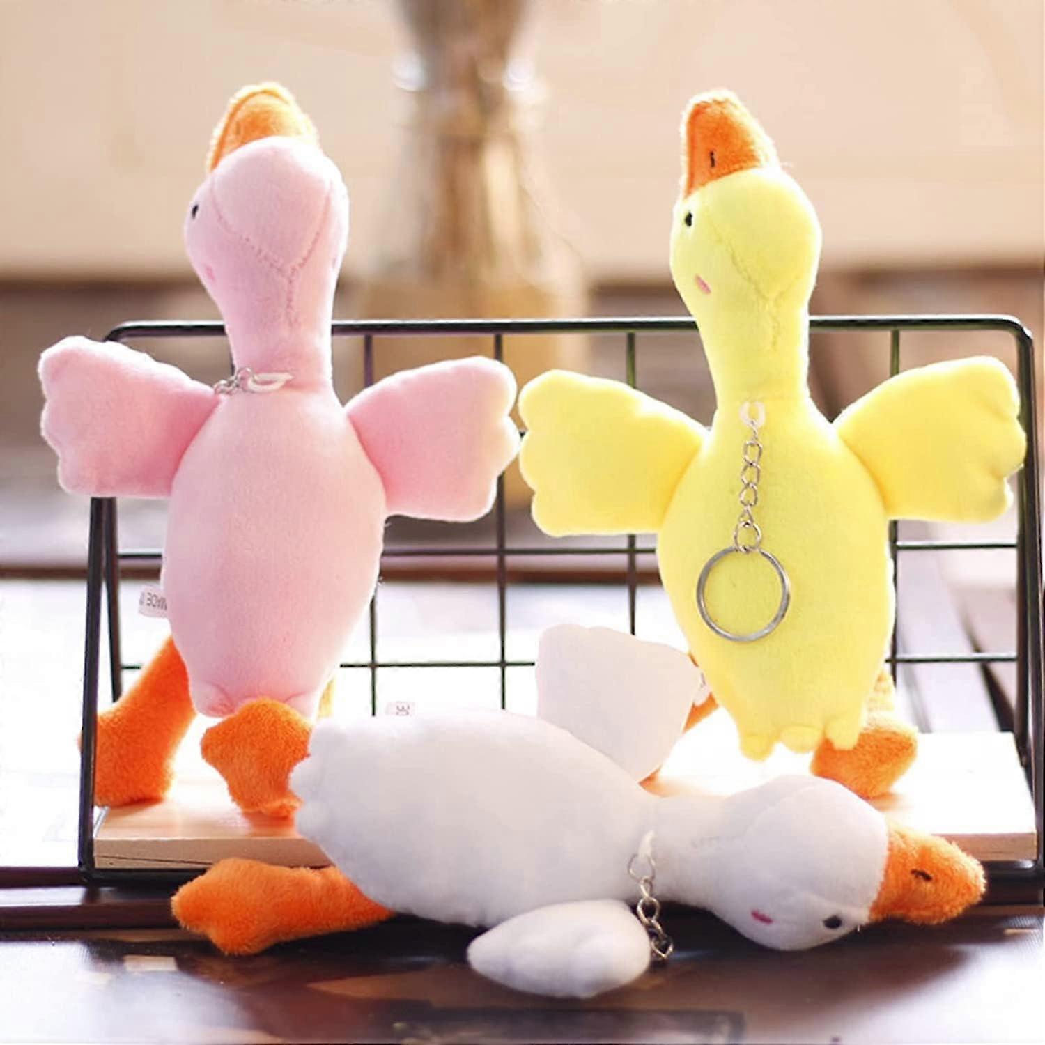 1PC Plush Duck Car Keychain, Cotton Filling Stuffed Animal Doll Fluffy ...