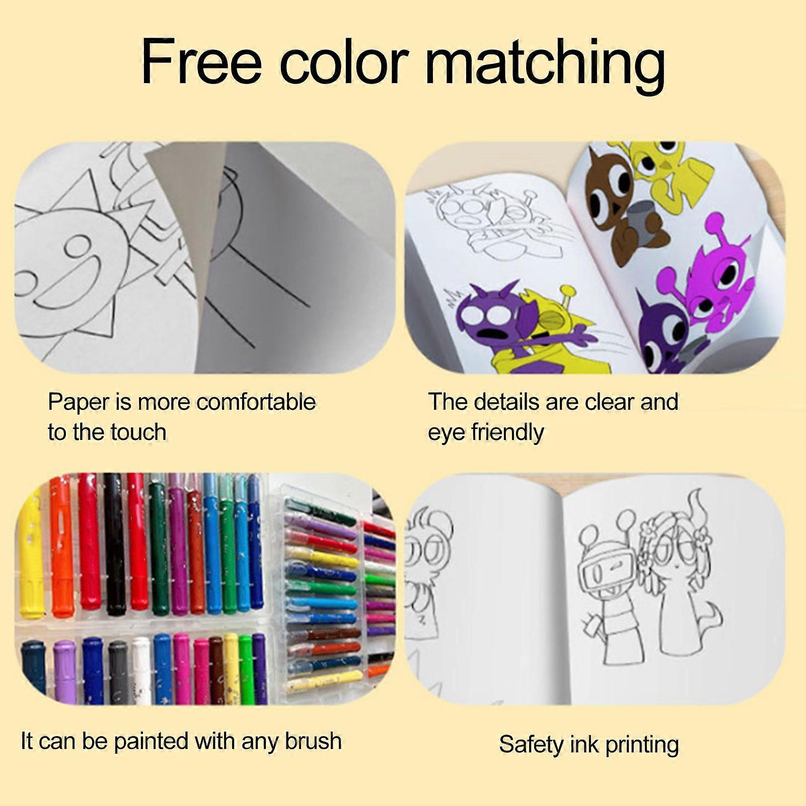 Sprunki Handwriting Book,Children's Coloring Books,Tracing Book, line ...