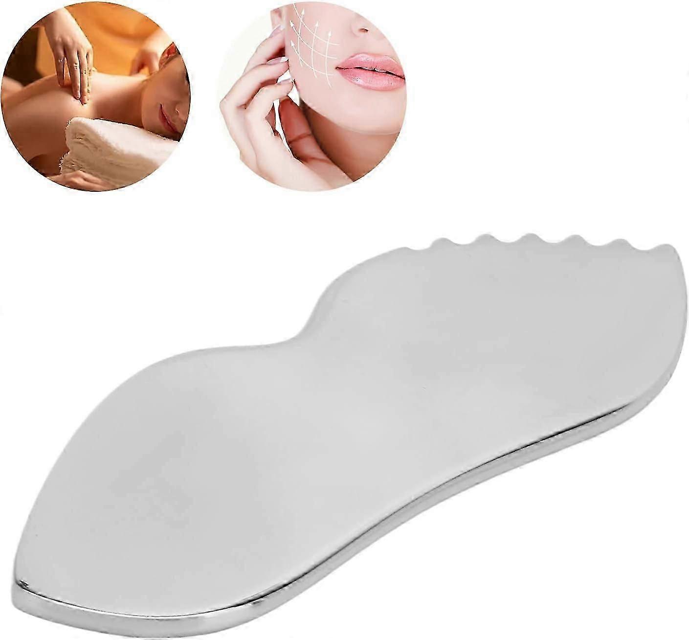 Gua Sha Facial Tool, Stainless Steel Gua Sha with Comb Teeth for Body ...