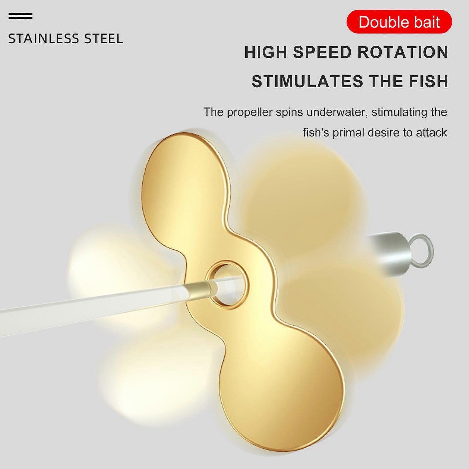 50Pcs Fishing Propellers Sequins Fly Propeller Topwater Fishing Lures ...