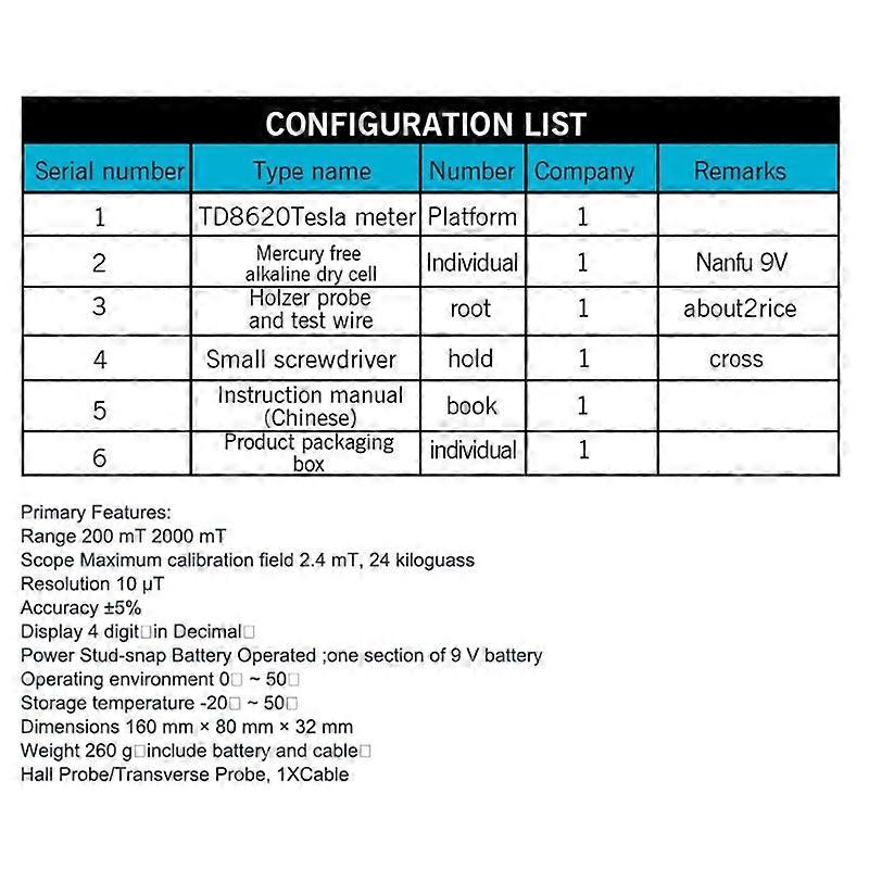 Permanent Magnet Gauss Meter Handheld Digital Meter Magnetic Flux Meter ...