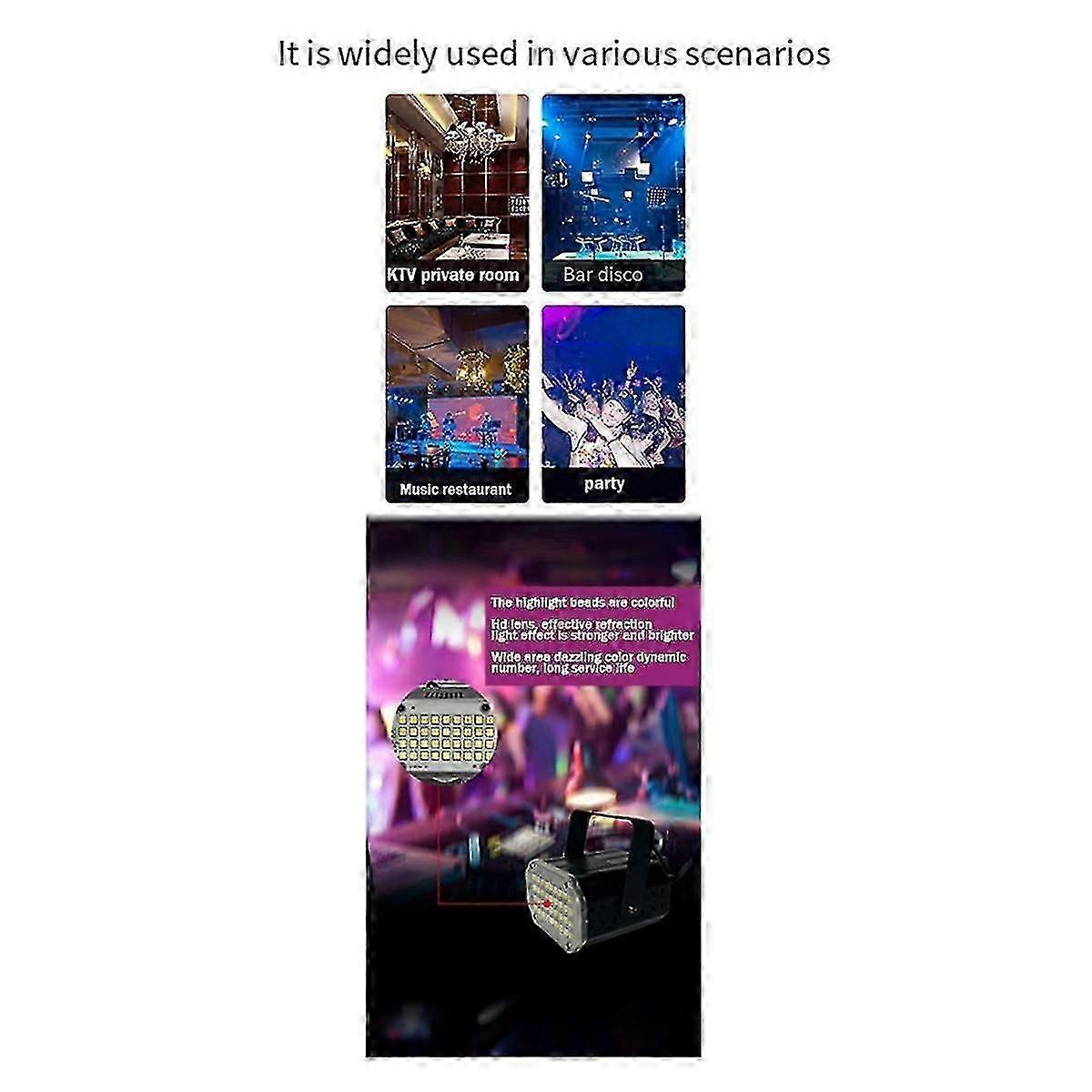 Strobe Light with Sound Activation & Adjustable Speed, 36 Super-Bright ...