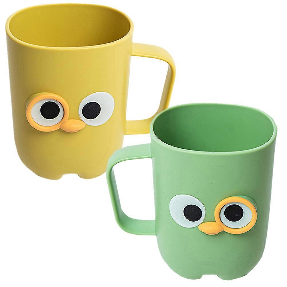 Cute Cartoon Bathroom Toothbrush Cups 2Pcs For Kids Modern Design ...