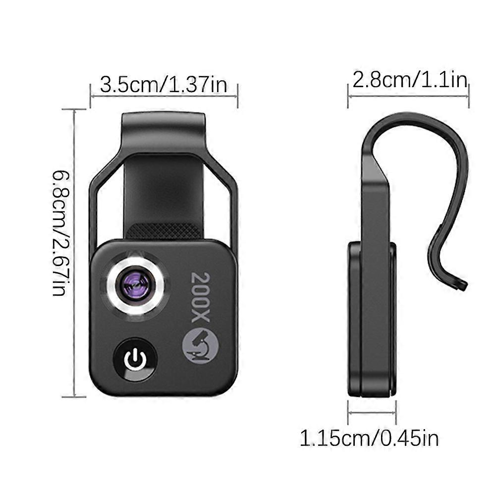 Nano-Zoom 200x for iPhone Portable Phone Microscope Lens For IPhone ...