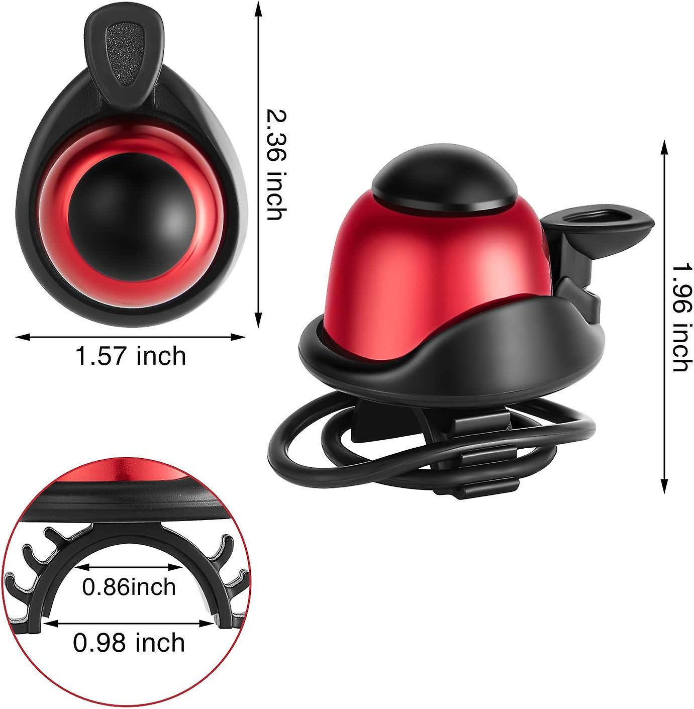 2 Pieces Bike Bell Adjustable Bicycle Bell Universal Aluminum Bike Bell Loud Sound Bike Ring For ...