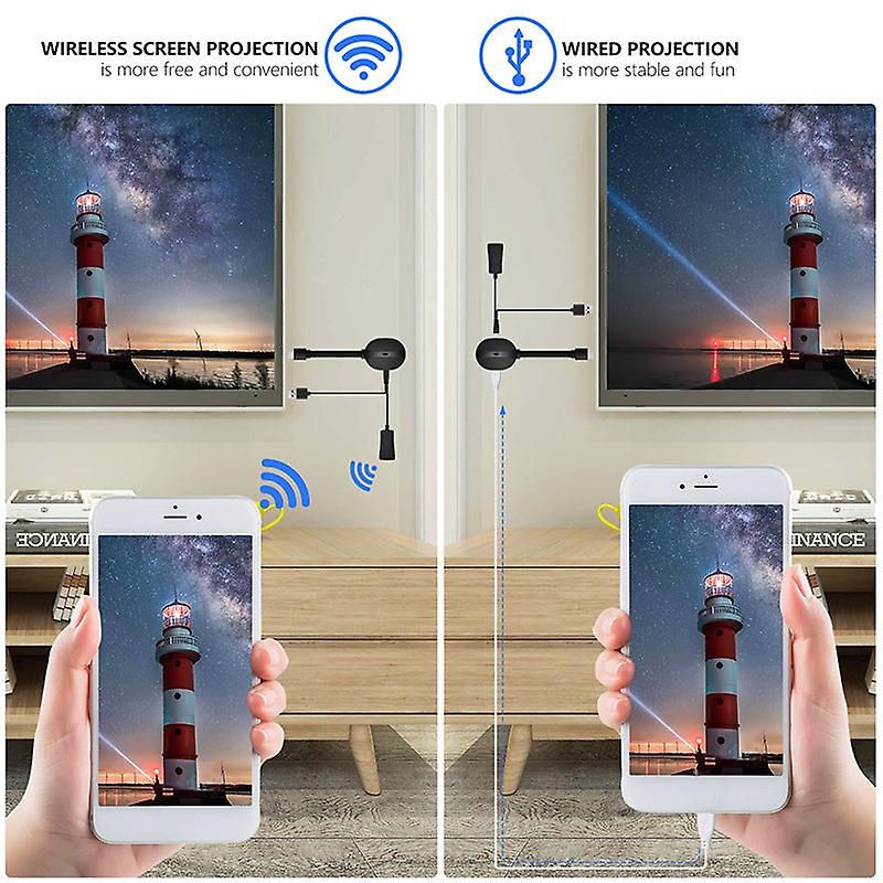 Wireless hdmi-compatible 4k mobile phone same screen device wired and ...