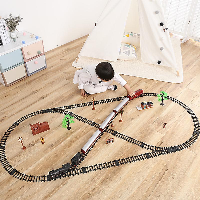 Classic Electric Train Toy Vihcle Railway Motorized Train Diy Track ...