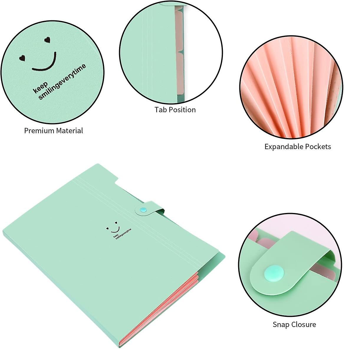 Compartment Folder A4, Document Folder A4 Expandable Portable File ...