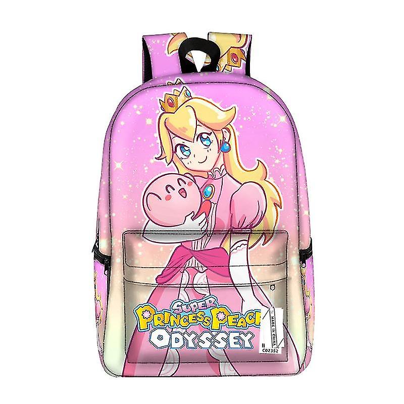 Super Mario Bros Backpack Kids Princess Peach Boys Girl Knapsack ...