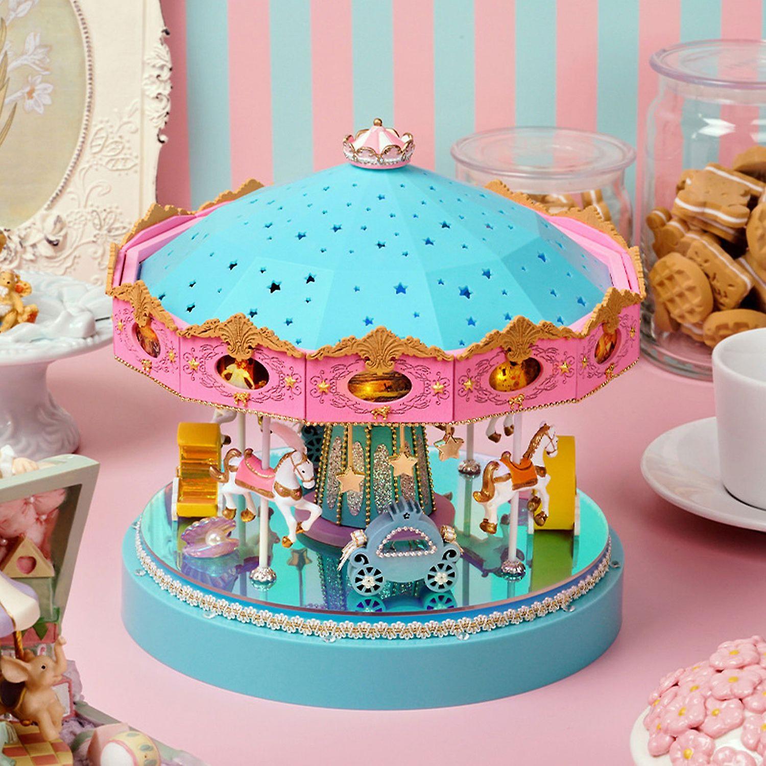 Mr. Christmas Animated Carousel with Santa, Reindeer, and Elves | Fruugo UK