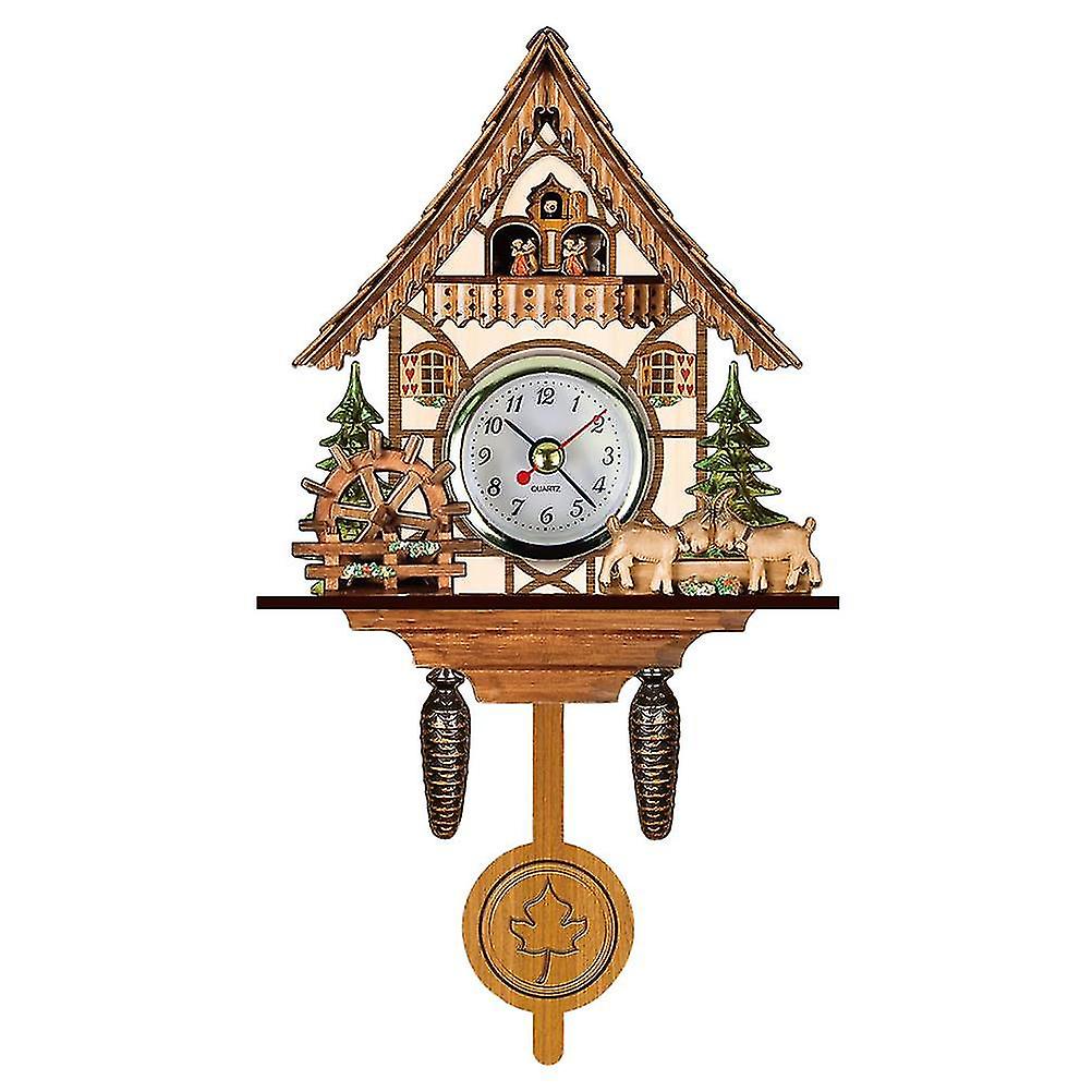 Cuckoo Clock Antique Wooden Cuckoo Birdhouse Wall Clock Home Decor ...