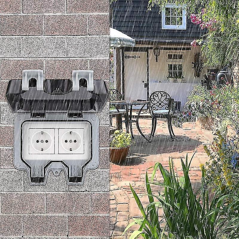 Outdoor Socket Ip66 Weatherproof, Wall Socket Garden Socket Surface ...