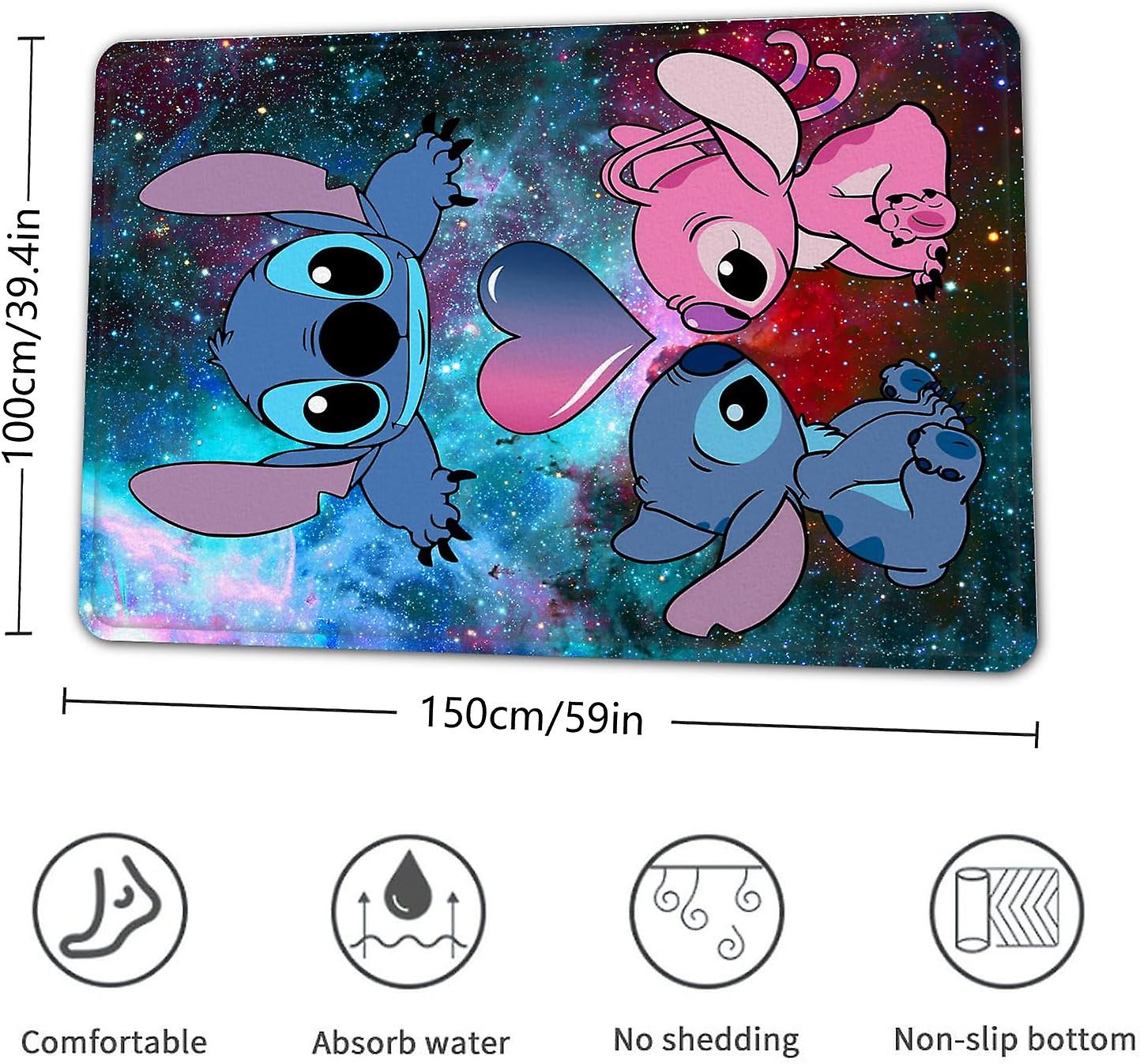 New 3d Cartoon Stitch Area Rugs For Kids Cute Stitch Bedroom Rug Girls ...