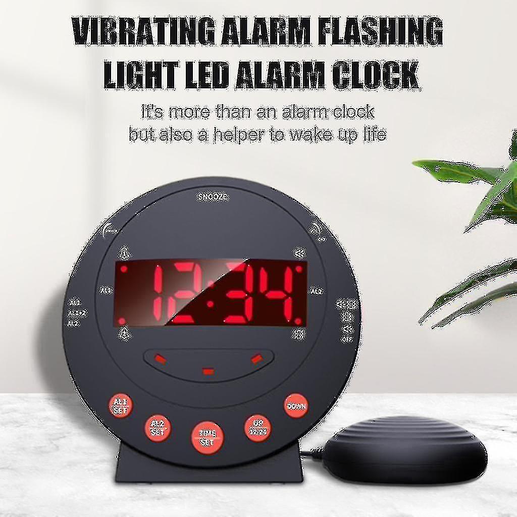 Heavy Sleepers Alarm Clock - Extra Loud Vibrating Alarm Clock With Bed ...