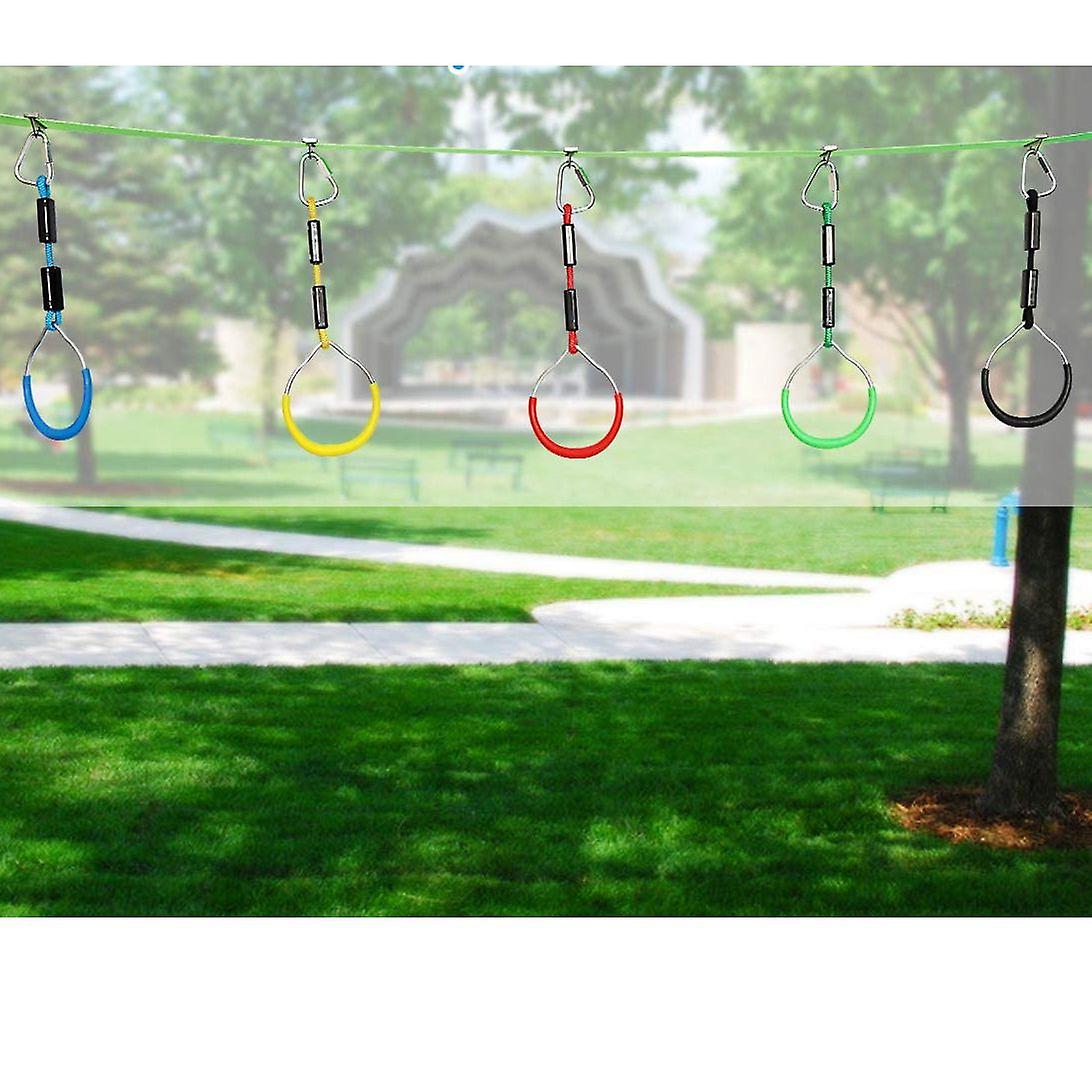 Kids Climbing Rings Multifunctional Swing with Plastic Rings Max Load ...
