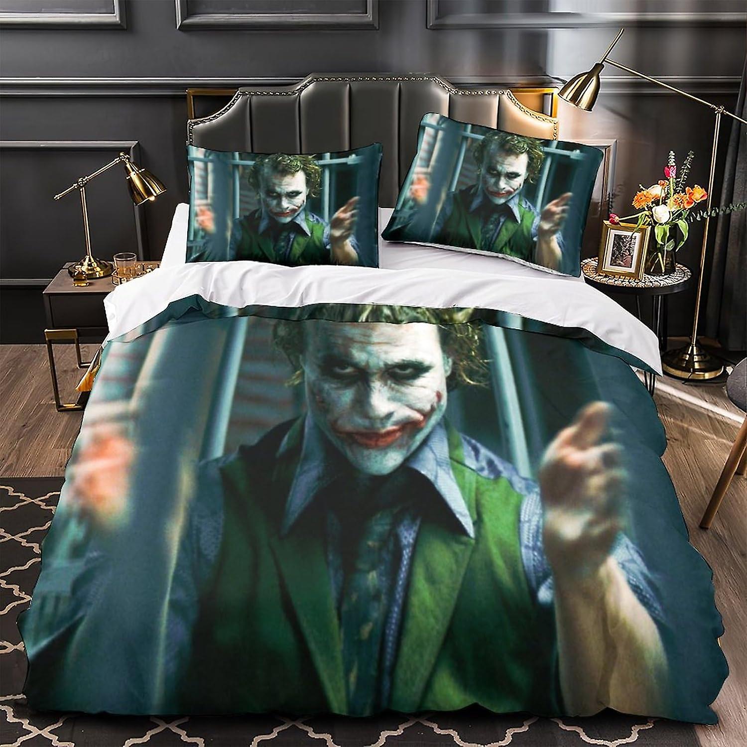 HOUKIG 3 Piece Joker Comforter Set 3D Superheroes Printed Bedding ...