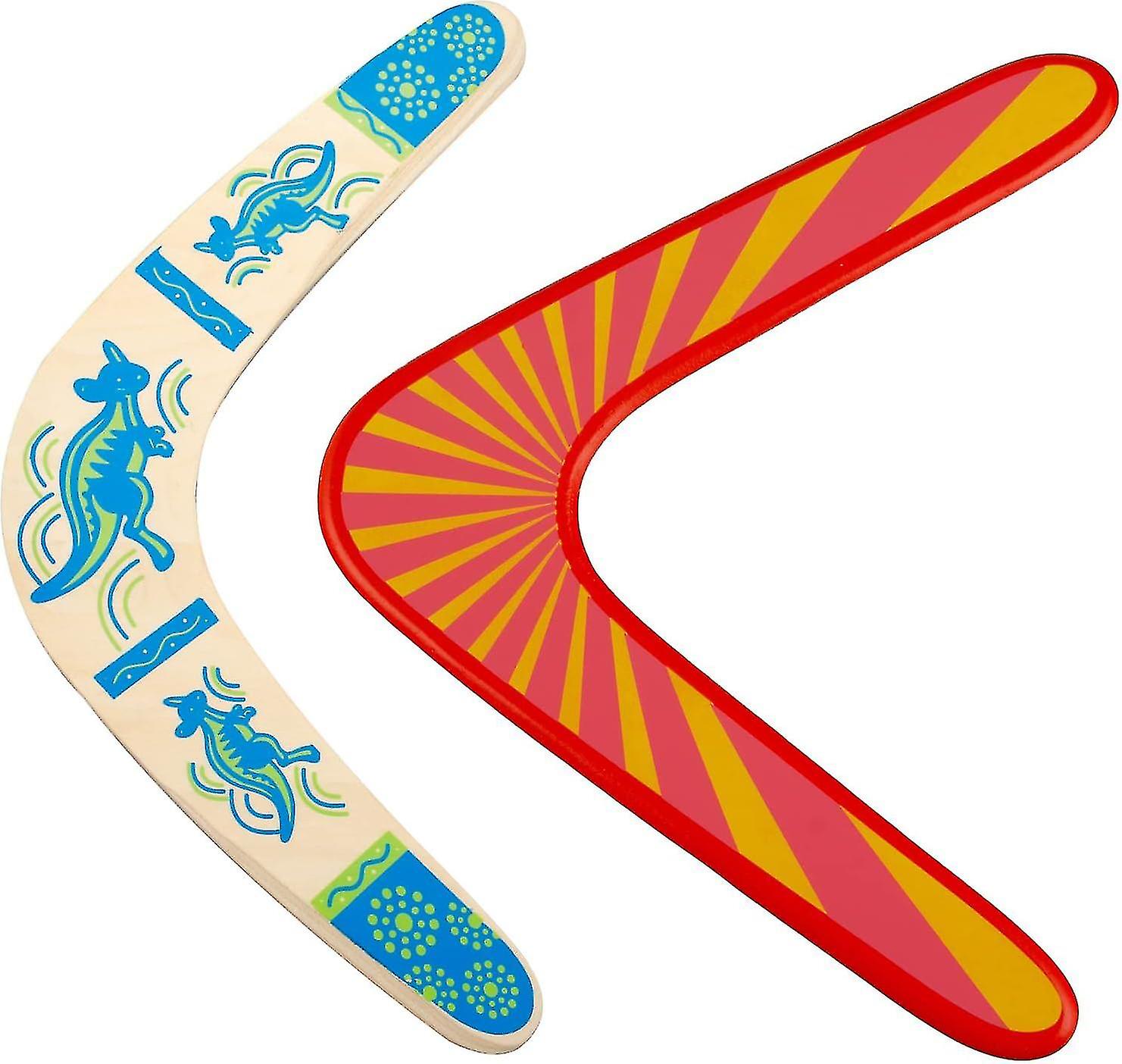 Boomerang For Kids 2 Pack, Australia Style Wooden Handmade Boomerangs ...