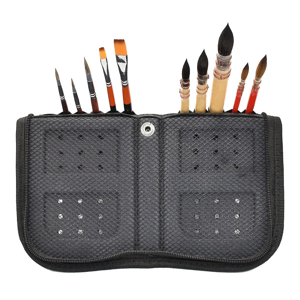 38Cm Artist Paint Brush Holder Zippered Brush Case for Oil Acrylic ...