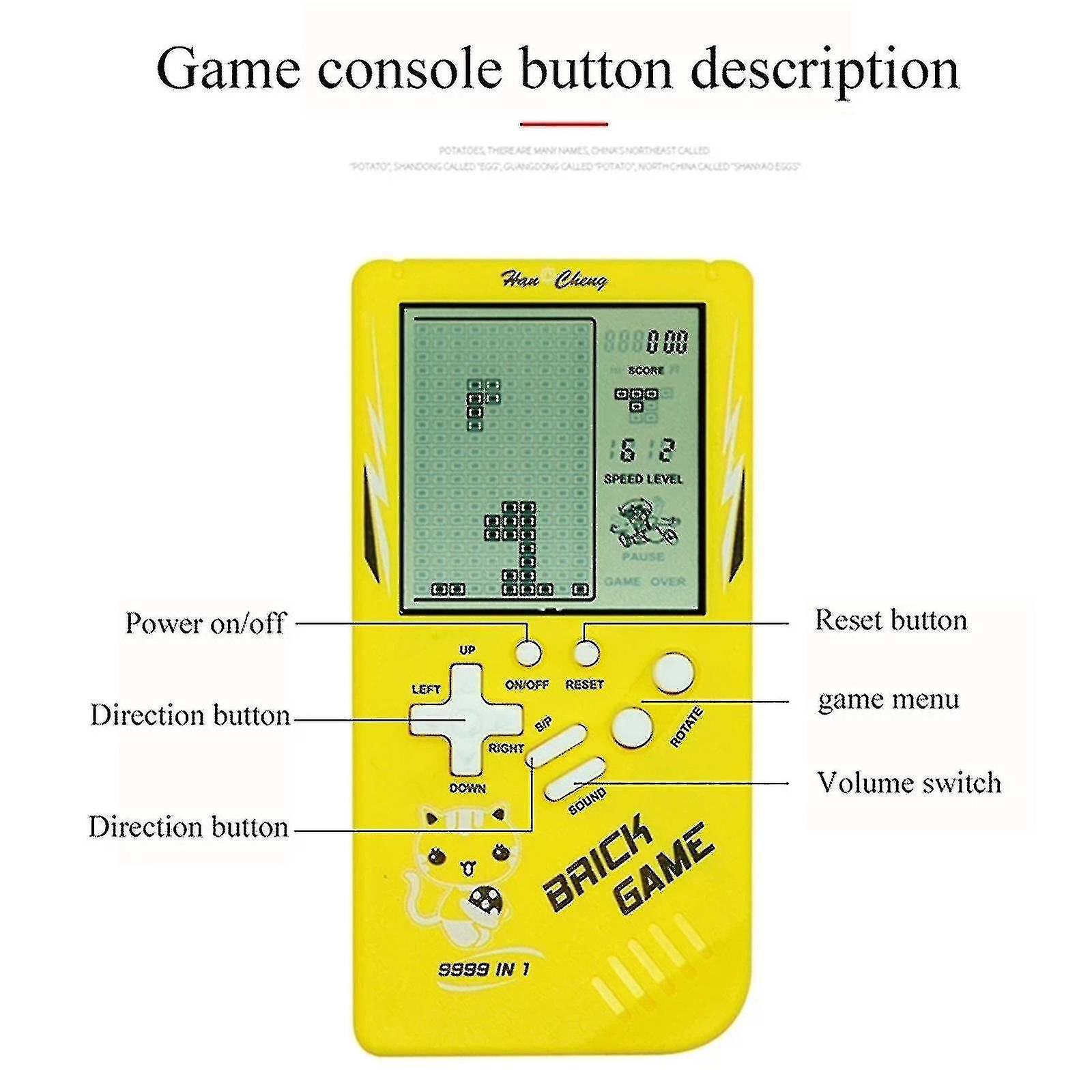 Klassieke gastheer Tetris Spel Bouwsteen Spel Puzzel Spel Handheld ...