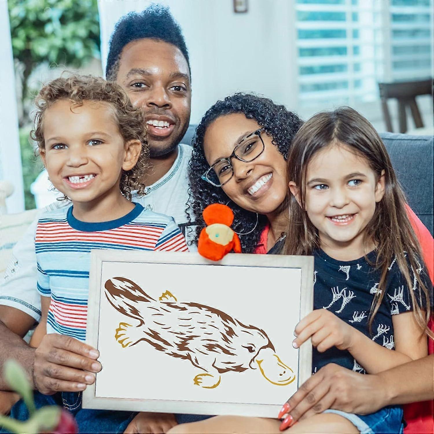 Platypus Stencil 8.3x11.7inch Reusable Platypus Pattern Drawing ...