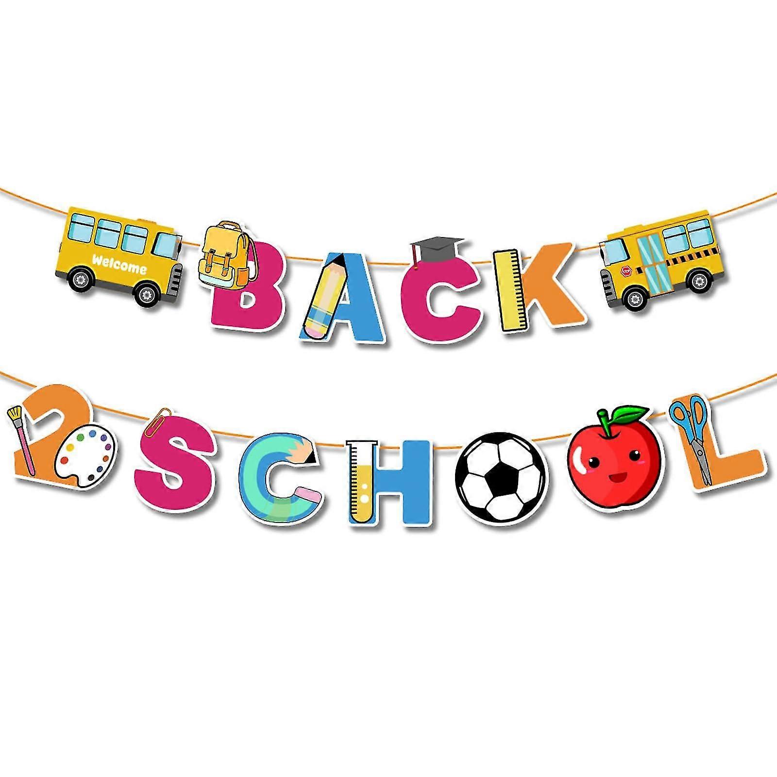 Back to School Banner, Welcome Back to School Garland First Day of ...