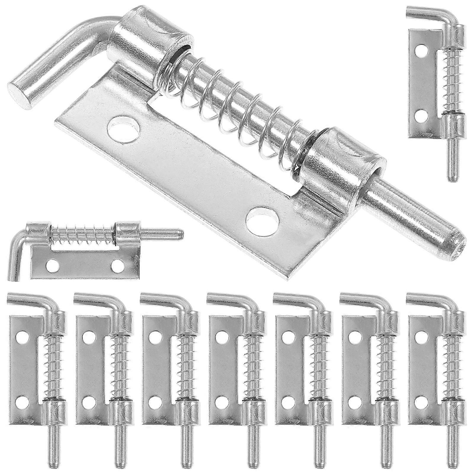 10pcs Spring Latch Spring Loaded Barrel Bolt Latch Movable Spring Bolt ...