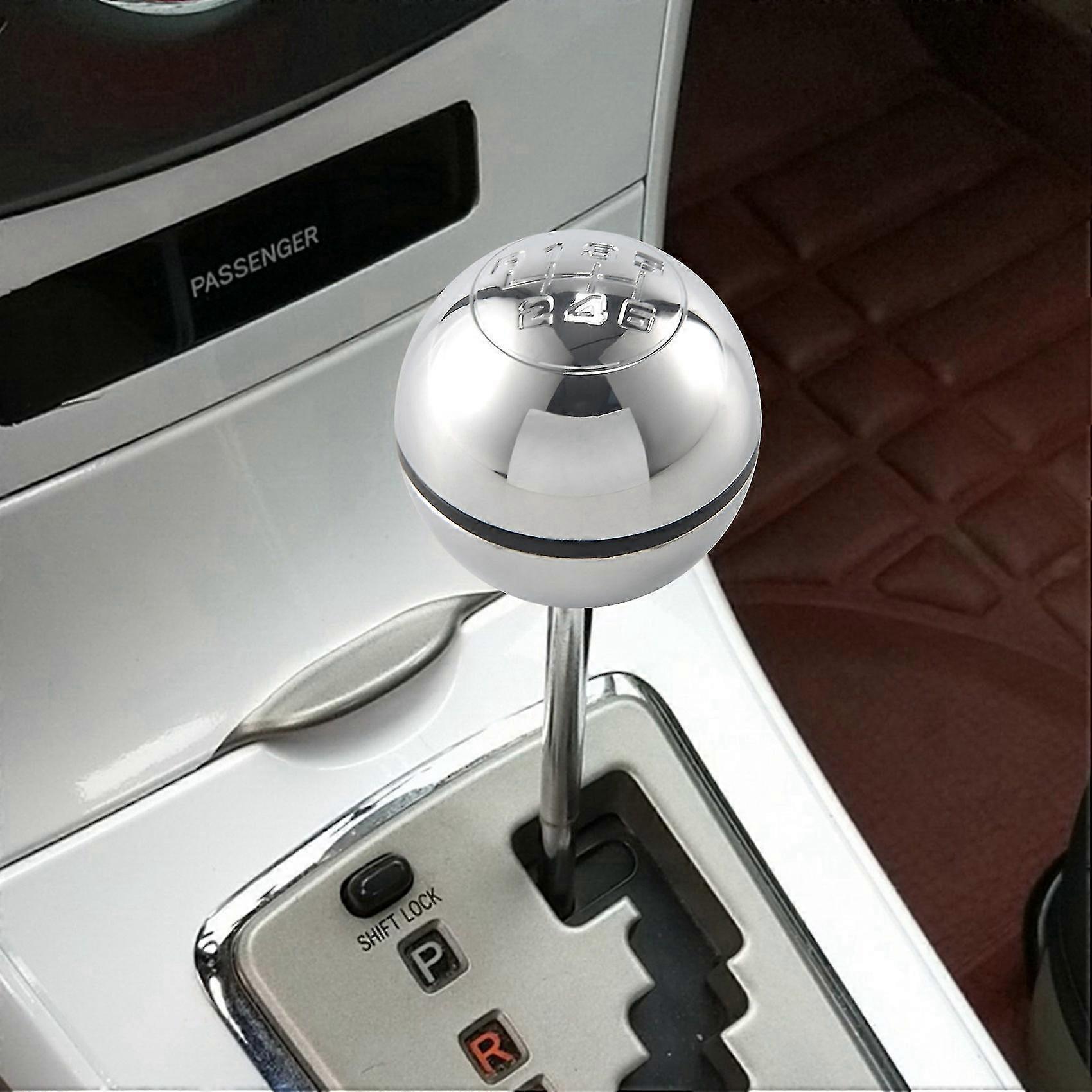 6 Speed Car Manual Gear Shift Knob Bright Lever Shifter Stick Hand Ball ...