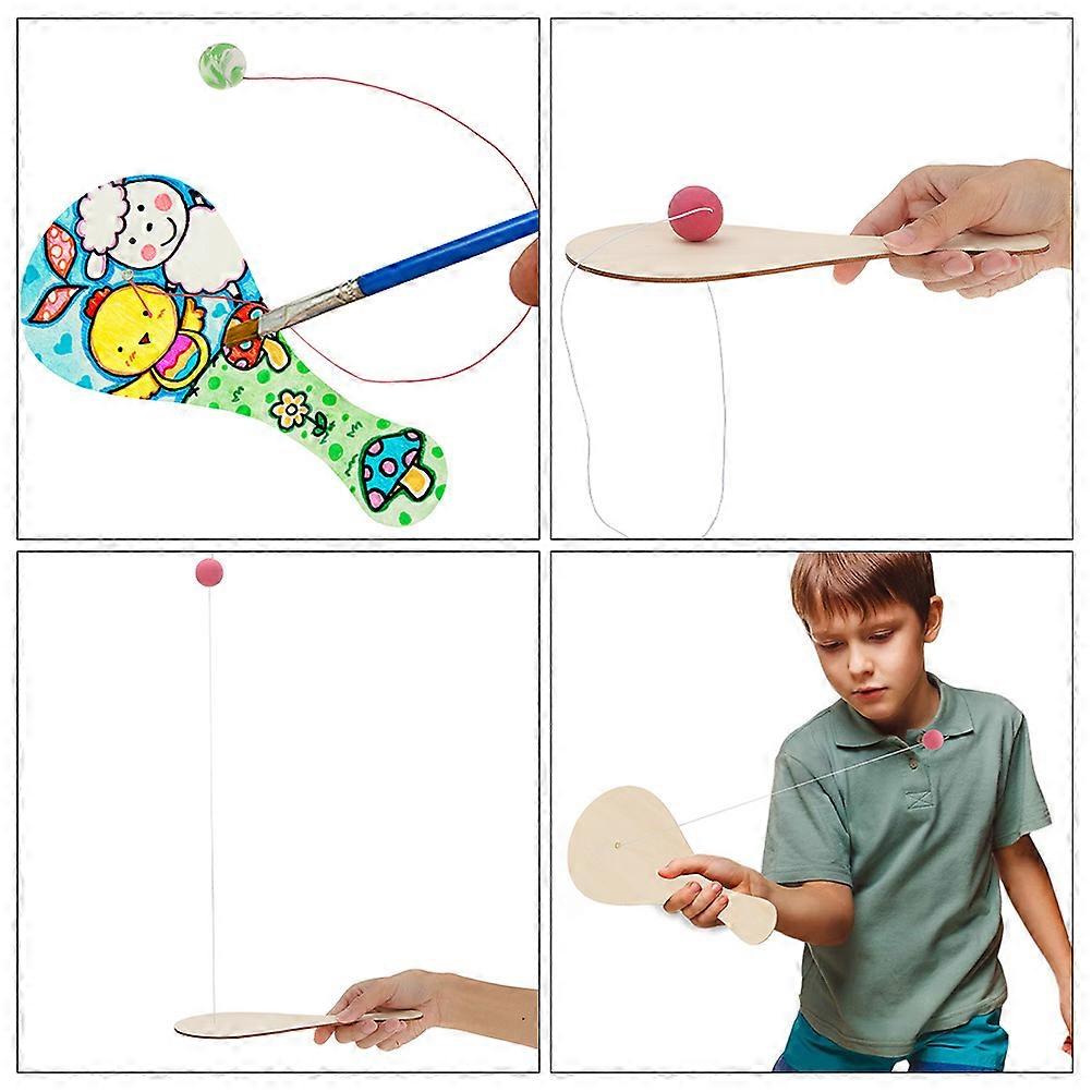 10pcs Wooden Kid's Art Painting Paddle DIY Kids Children Art Doodle ...