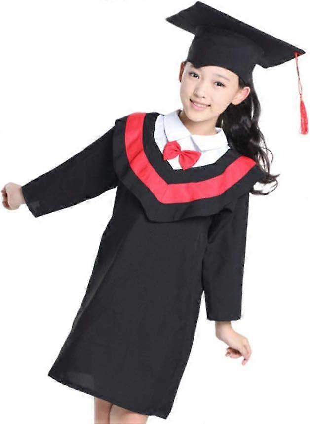 Kids Graduation Dress Preschool Kindergarten Grad Dress Red Hood Gown ...