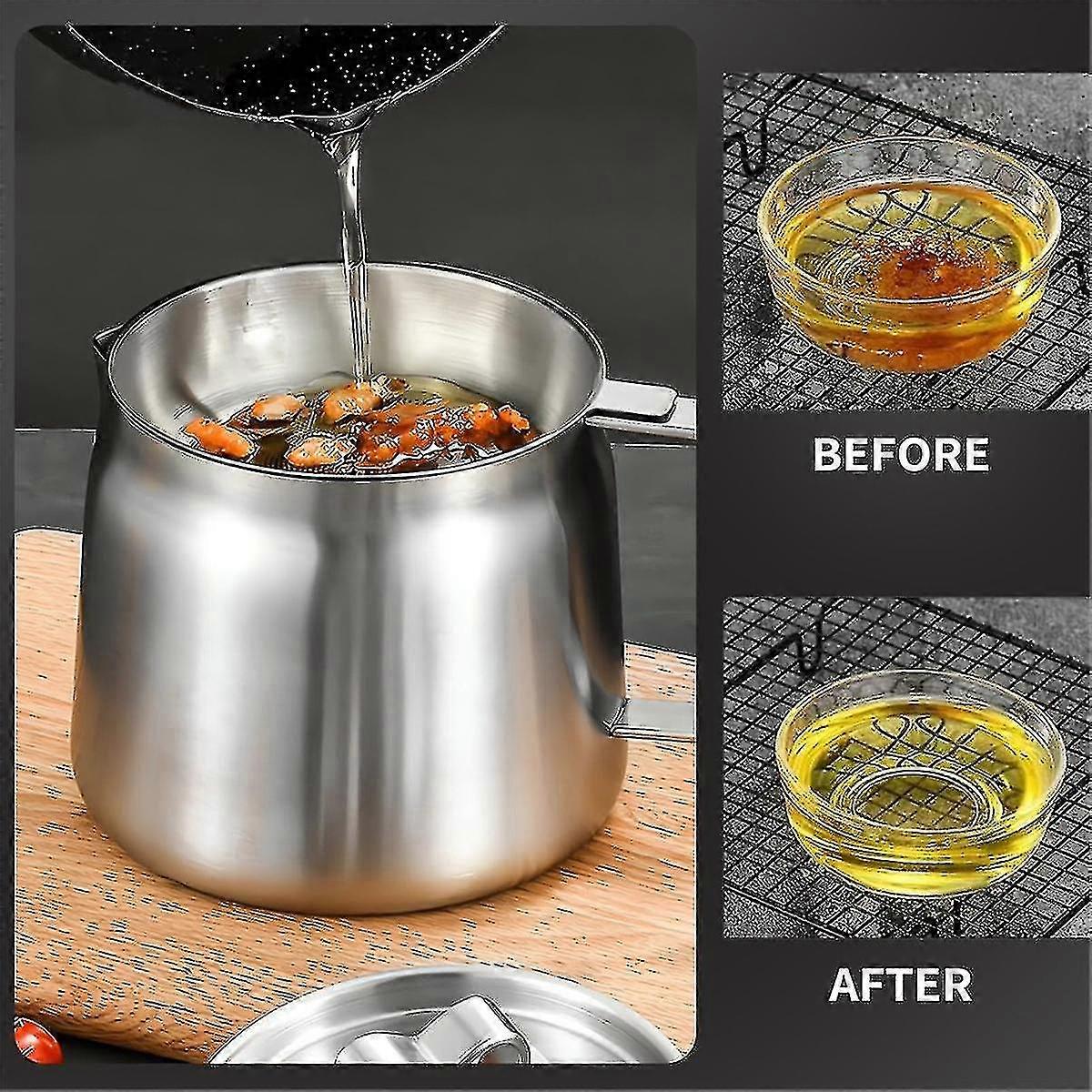 Stainless Steel Oil Filter Pot, 304 Stainless Steel Large Capacity ...