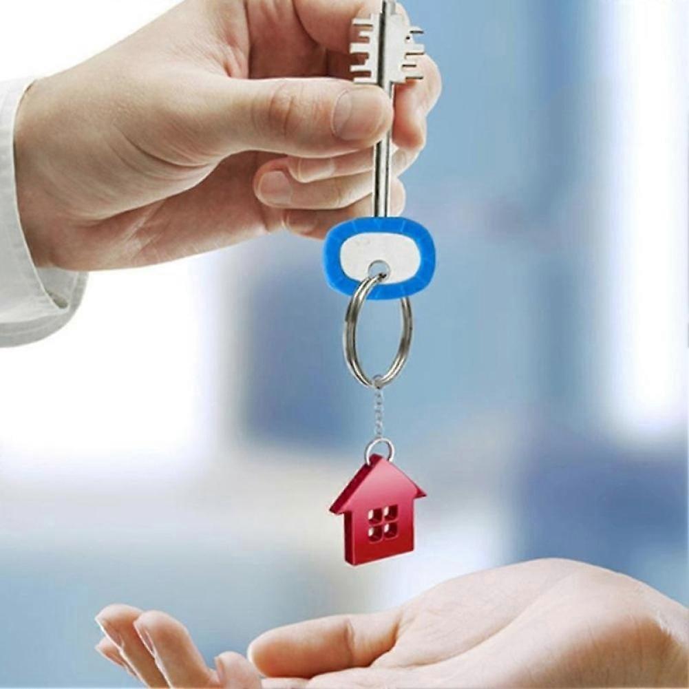 24Pcs Fashion Silicone Soft Hollow Key Cap Fobs Locks Covers Keychain ...