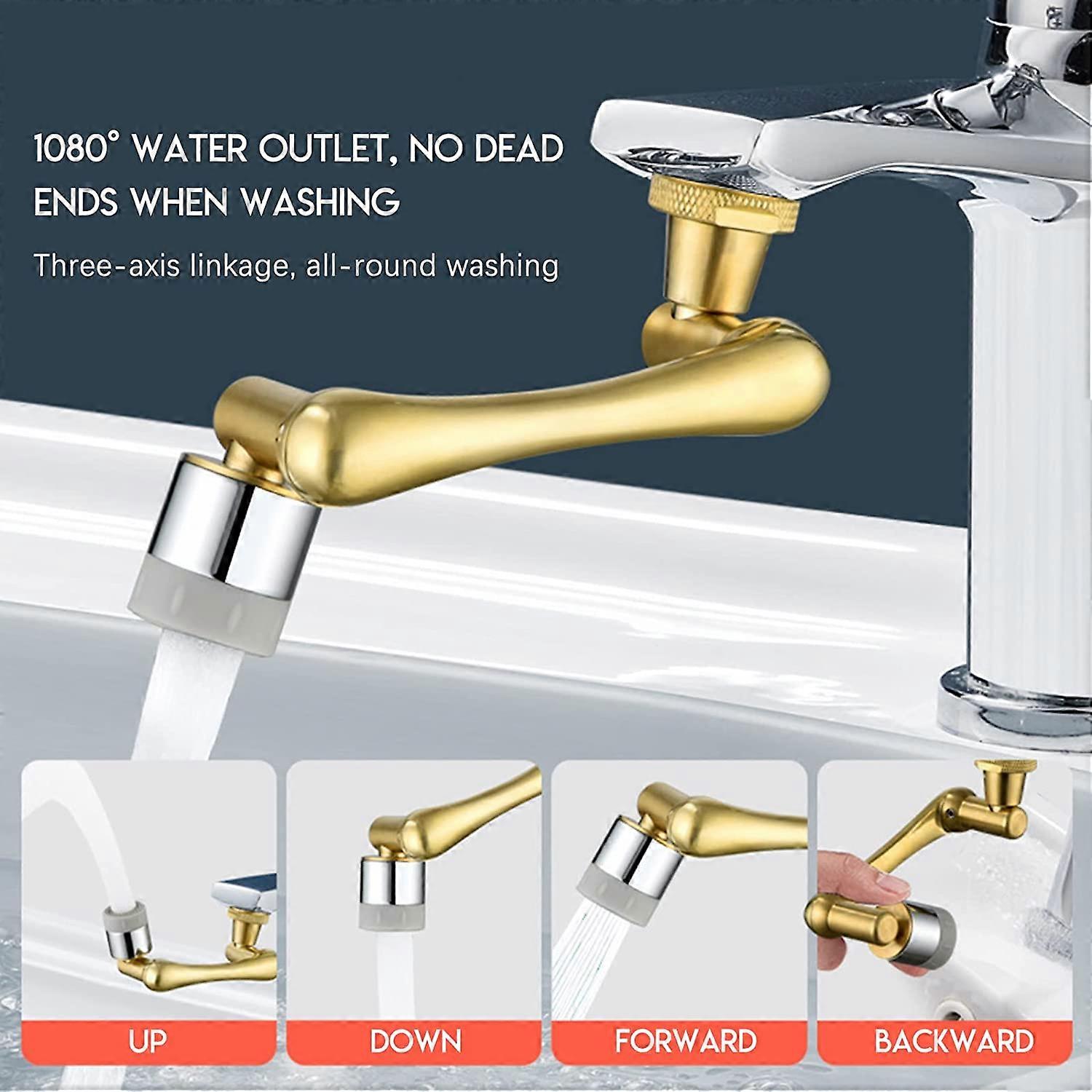 Upgrade 1080+360 Degree Swivel Faucet Aerator,Big Angle Splash Filter ...