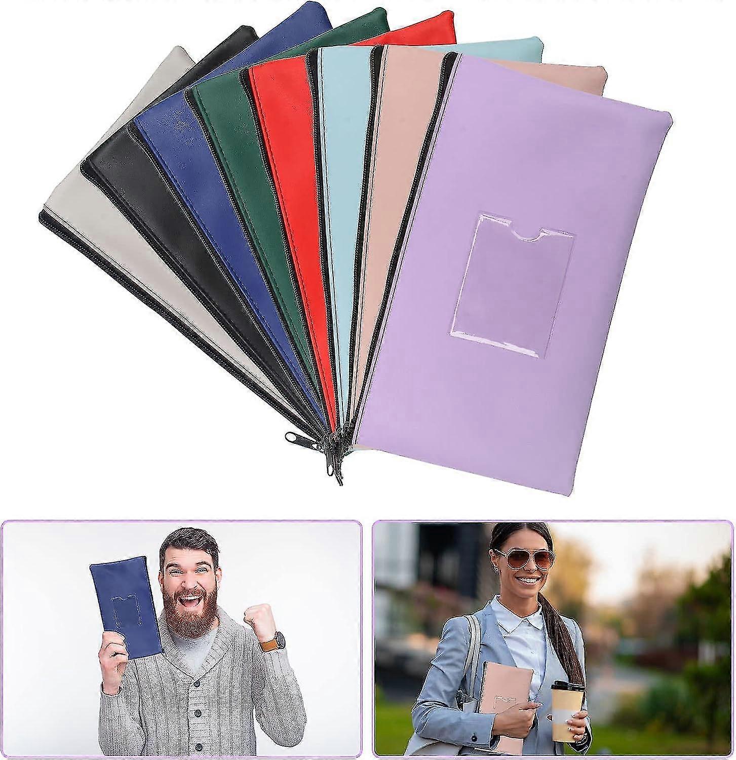Zippered Security Bank Deposit Bag, 8 Pack Bank Deposit Money Bag ...