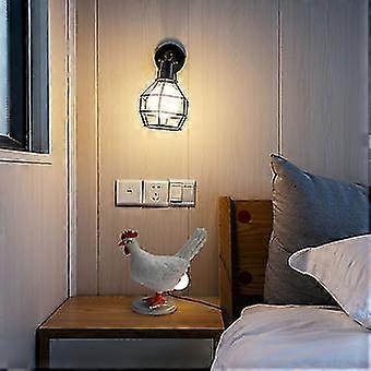 Chicken Lamp Funny Chicken Laying Egg Light Lifelike Resin LED Hen Egg ...
