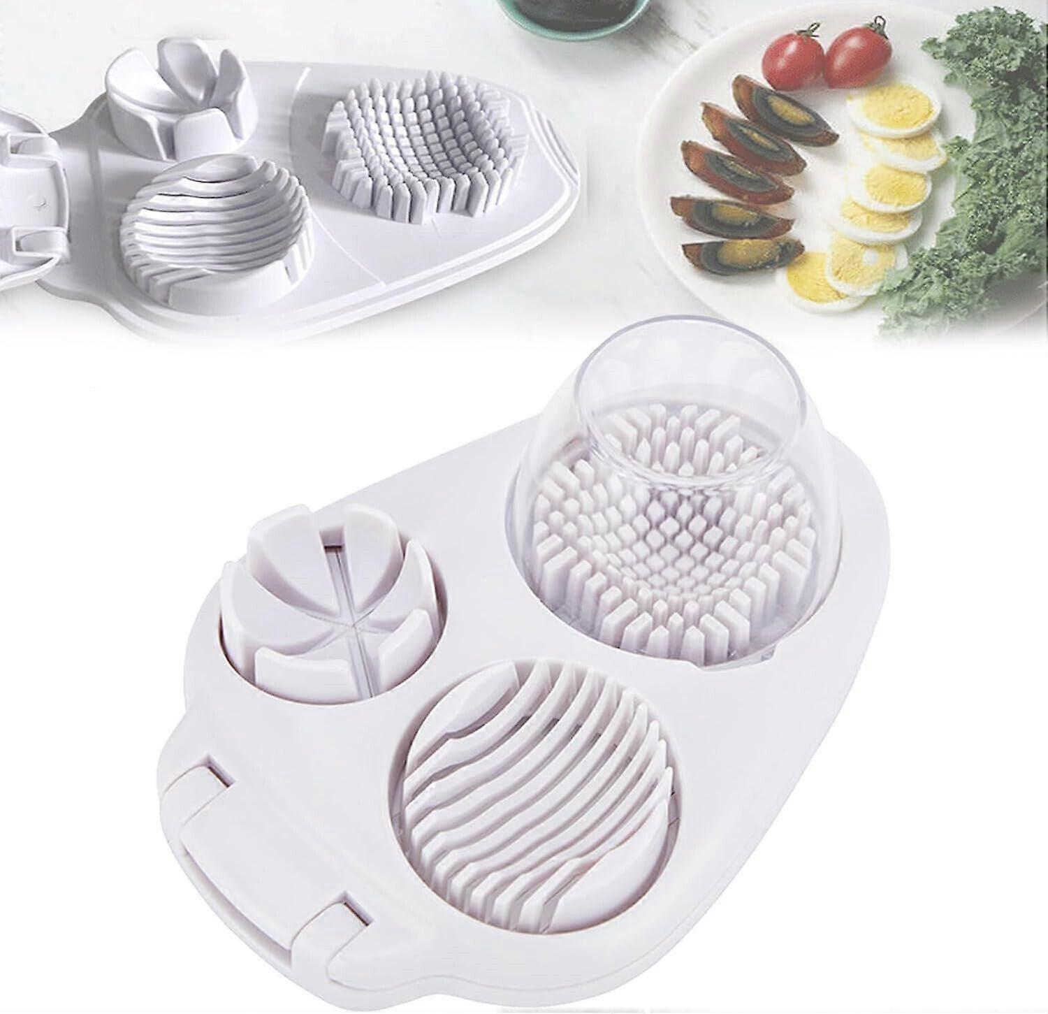 3 in 1 Egg Slicer for Hard Boiled Eggs Heavy Duty, Multipurpose Egg ...