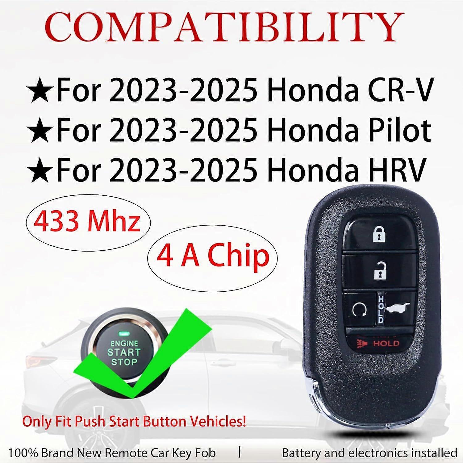 Smart Key Fob Remote Replacement Fits for 2023 2024 2025 Honda CR-V ...