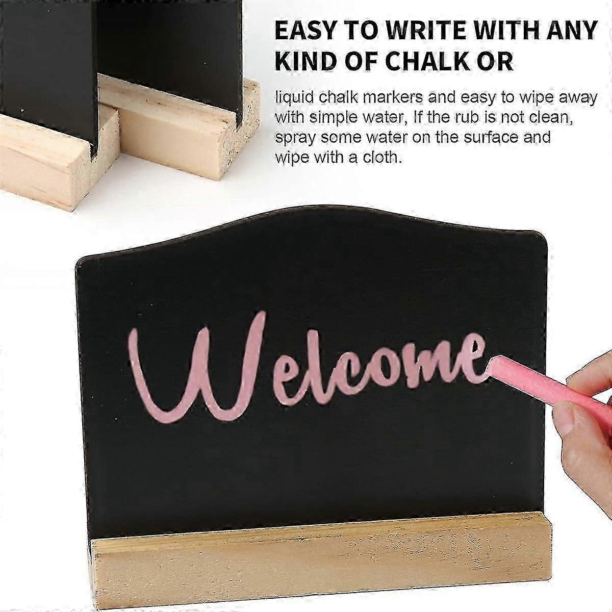 12Pack Mini Chalkboard Signs, Kitchen Notes Chalk Boards with Stands ...